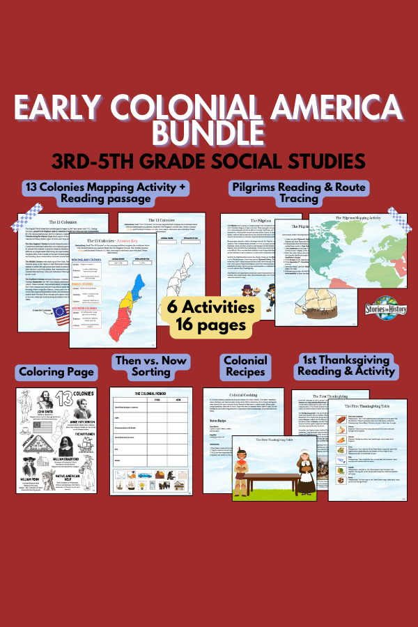 13 Colonies & Colonial America Activities for 3rd–5th Grade – Stories ...