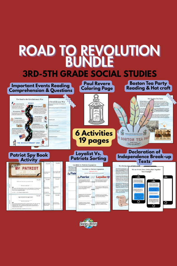 Road to the American Revolution Activities for 3rd–5th Grade – Stories ...