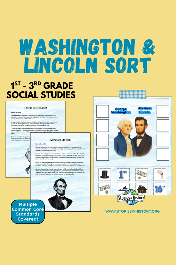 George Washington & Abraham Lincoln Presidents Day Activity – Stories ...