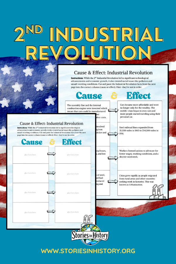 2nd Industrial Revolution Cause & Effect Worksheet – Stories in History