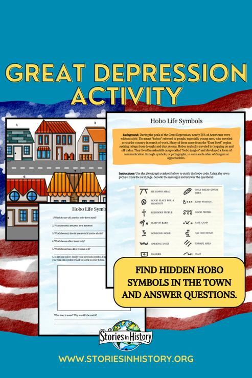 Great Depression Hobo Symbols Activity for Kids – Stories in History